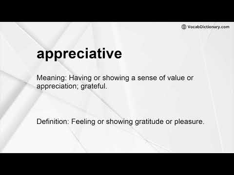 appreciative Meaning