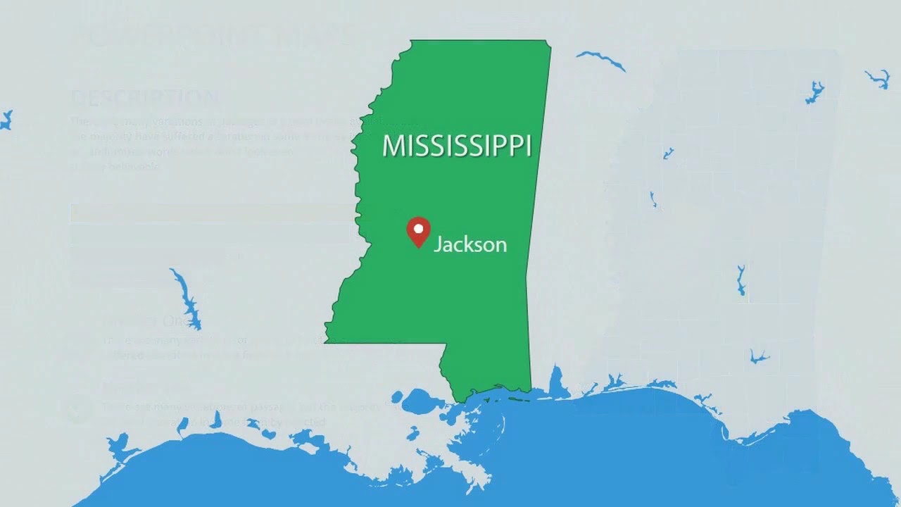 Mississippi Counties Map PowerPoint Template - Free Editable Download
