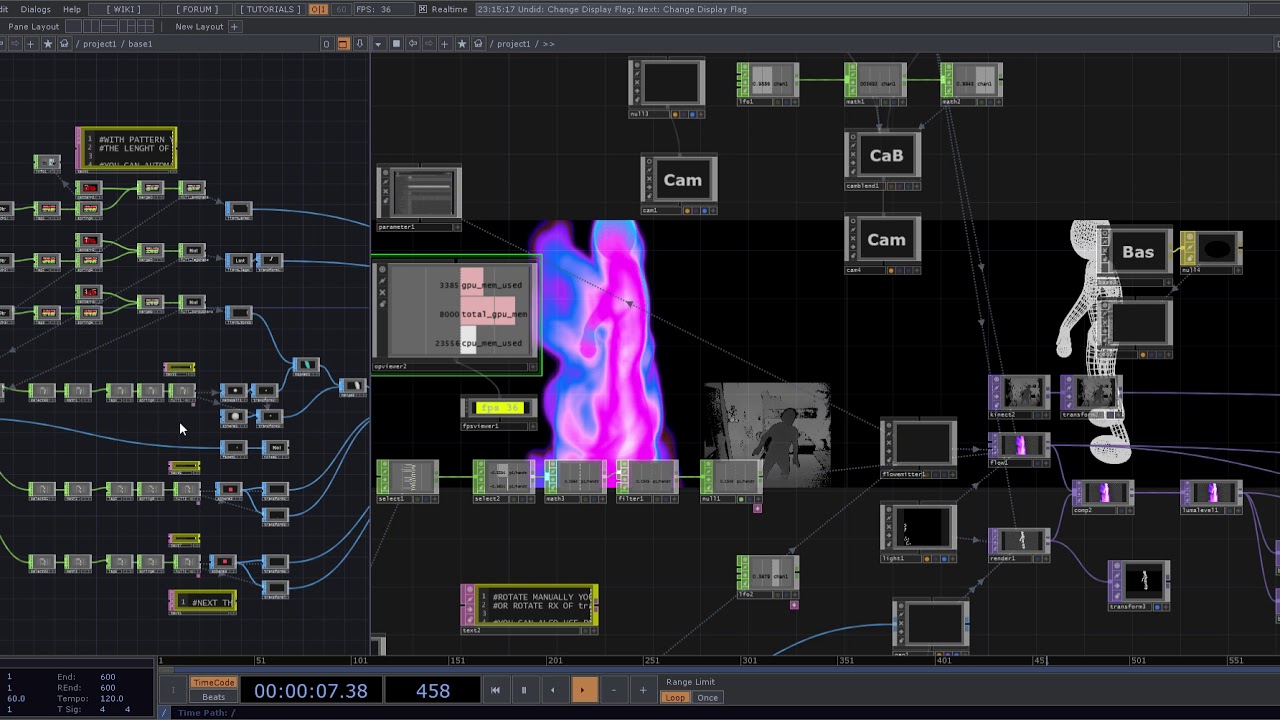 Kinect Skeleton puppet with Touchdesigner - Nvidia Flow emitter