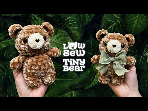 Crochet LOW-SEW Tiny Teddy Bear 🐻 BEGINNER FRIENDLY tutorial - Crochet Gift Ideas