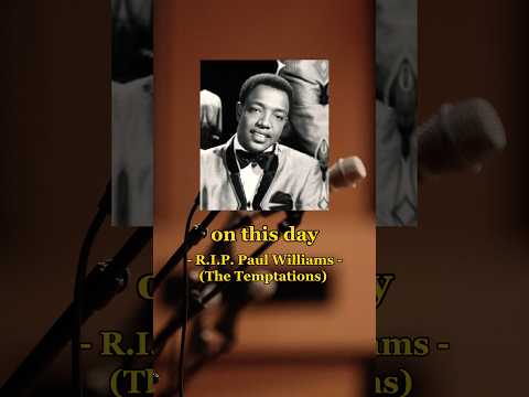 #onthisday Aug 17th - Paul Williams from ‘The Temptations’ died in 1973 at the age of 34 ????️ #shorts