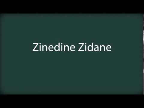 How to pronounce Zinedine Zidane