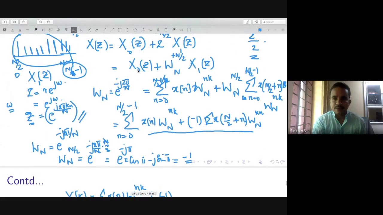 DSP Class - Decimation in Frequency - Fast Fourier Transform
