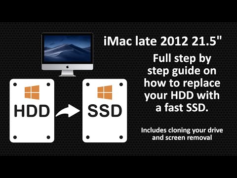 iMac 2012 HDD clone and SSD full install with screen removal