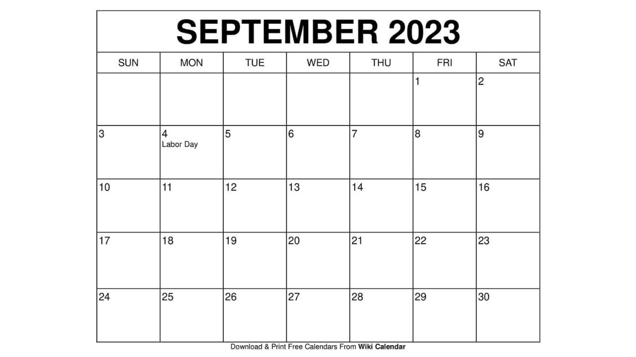 Free Printable September 2023 Calendar Templates With Holidays - Wiki Calendar