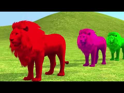 Paint Animals Gorilla Cow Tiger Lion Elephant