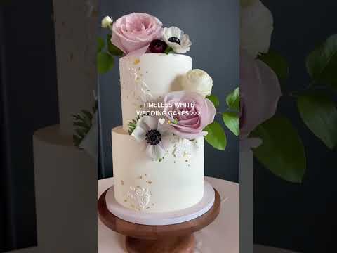white wedding cakes #cakedecorating #shorts