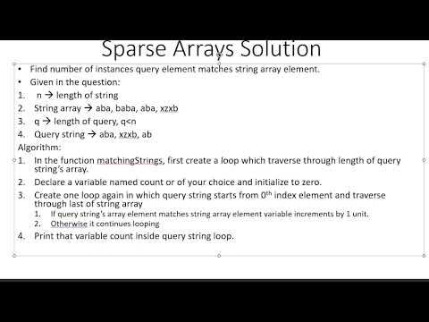 Hackerrank Sparse Arrays Data Structures Problem