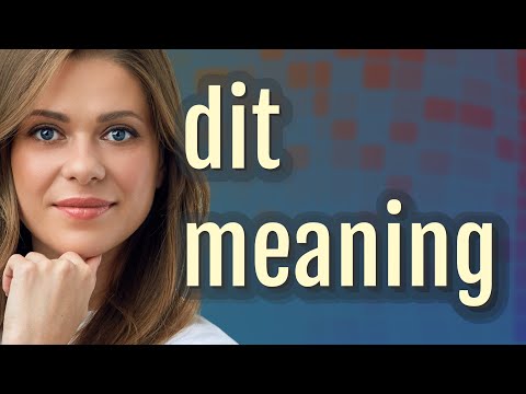 Dit | meaning of Dit