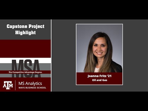 Texas A&M MS Analytics Capstone Project Showcase