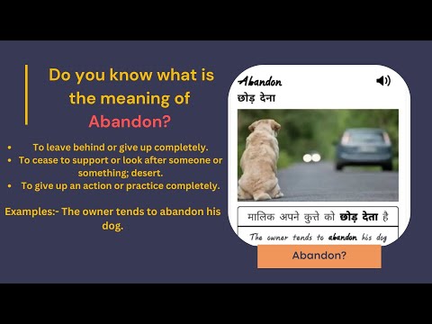 Understanding the Meaning of "Abandon" | Dictionary Hub