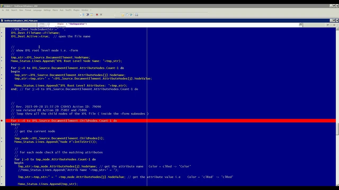 Working with XML Nodes Attributes and Properties using Delphi Functions ActionID 80002 Video