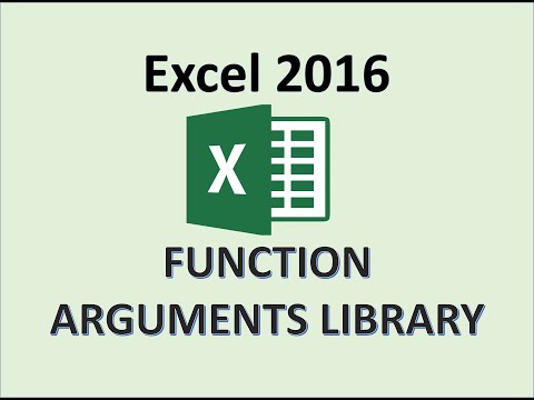 Excel 2016 - Function Arguments Formula Library - How to Insert Formulas and Functions in Office 365