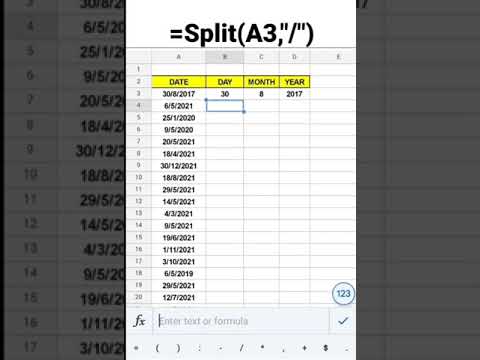 Trick 112 : The best way to separate Date into DAY, MONTH & YEAR // SPLIT Cells// Excel Tricks ????????