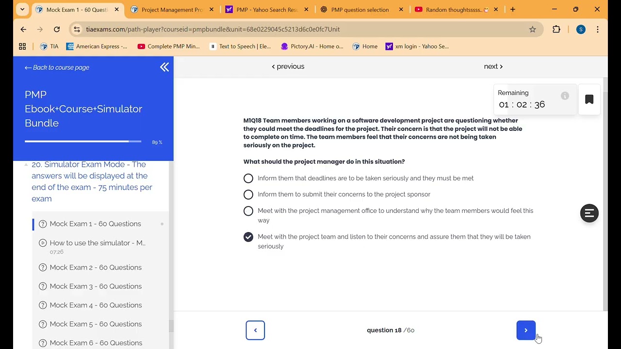 PMP: Mock Exam 2  60 Questions with answer hints