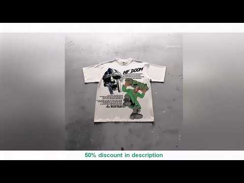 #Vintage Illest Villain Mf Doom Pattern Printed Cotton T-shirt Unlocks Unique Outfit, Beloved By