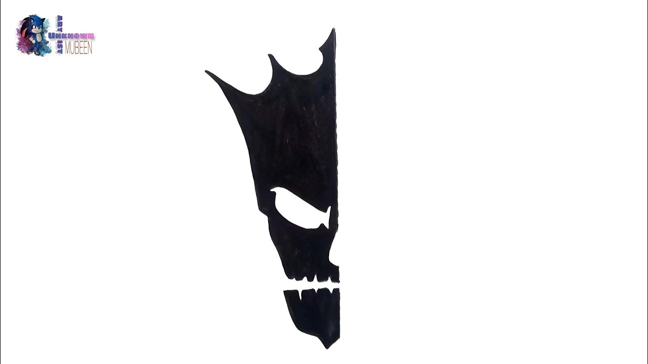 Drawing Tutorial: Skull Head Tattoo Drawing with Crown @LetsDrawBlack