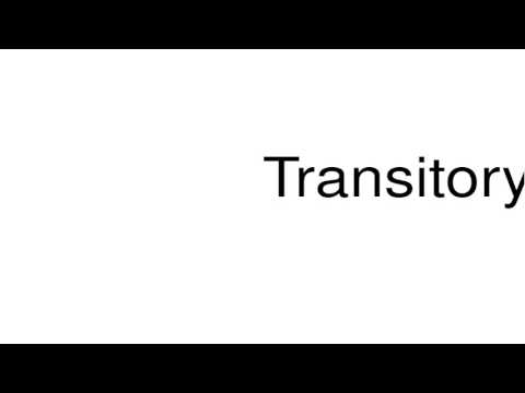 How to pronounce Transitory