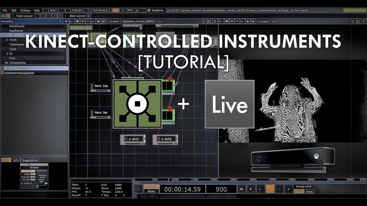 [Tutorial] Movement Controlled Instruments – TouchDesigner, Ableton Live and Kinect