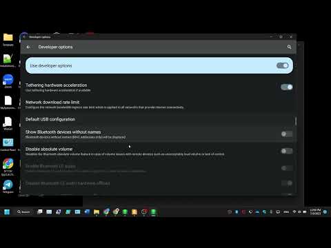 How to enable and open developer settings on Windows Subsystem for Android