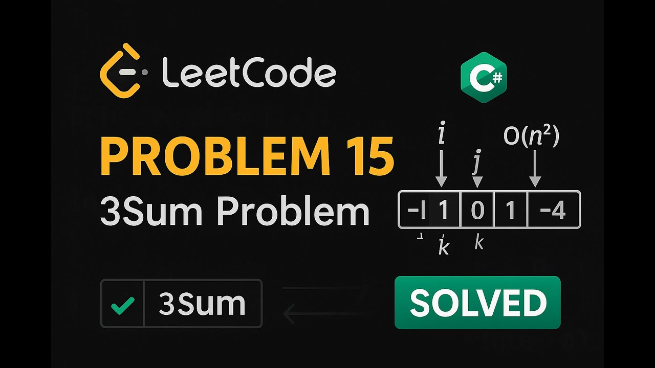 LeetCode 15: 3Sum | C# Solution | Two-Pointer Technique |