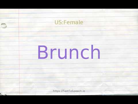 How to pronounce brunch