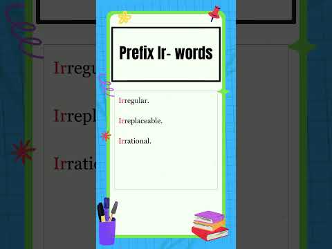 Prefixes | Prefix "Ir-" words | English Grammar | The Study Corner | #shorts #prefix