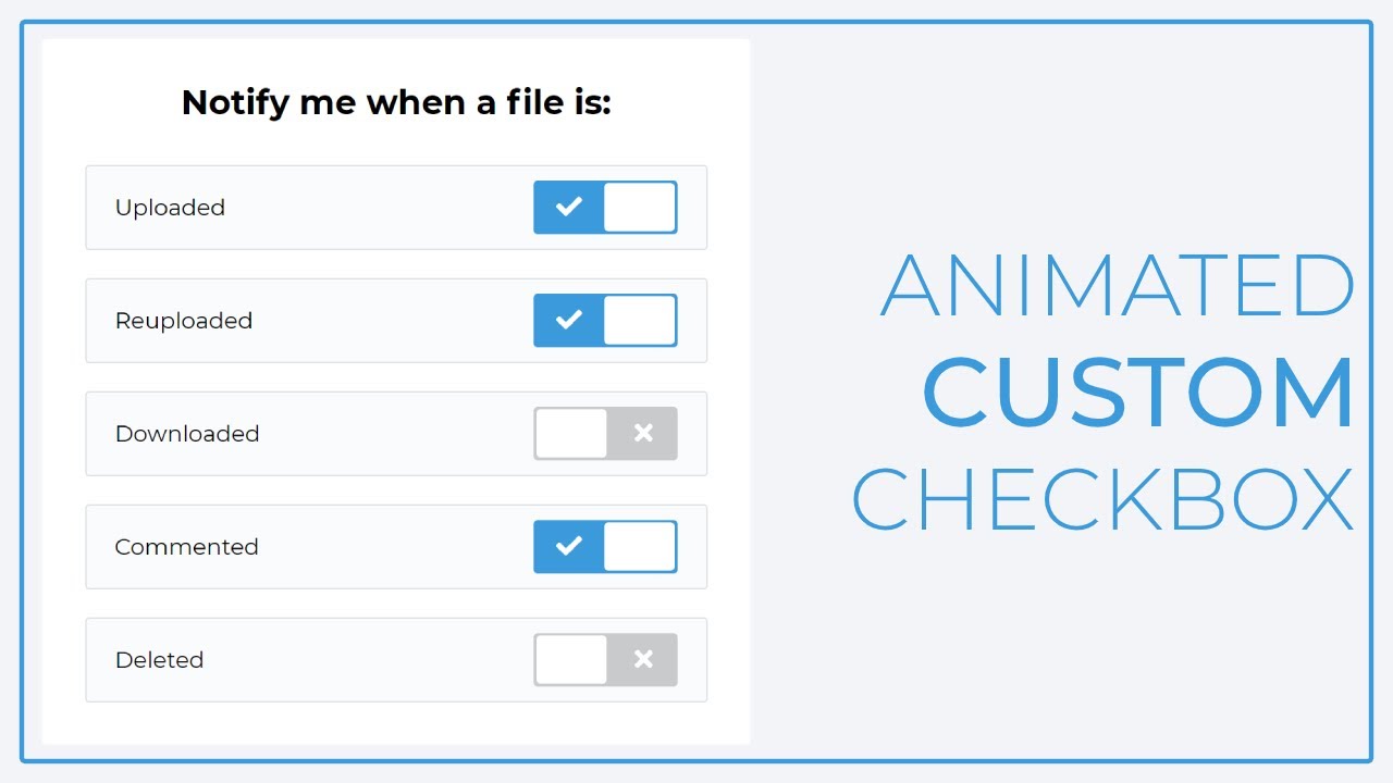How to create the Animated Custom Checkbox using HTML and CSS
