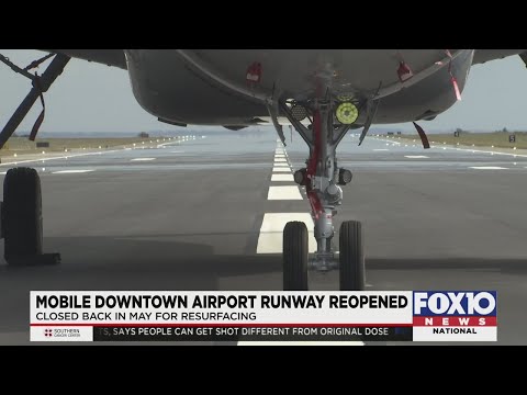 Mobile Downtown Airport's main runway reopens after resurfacing