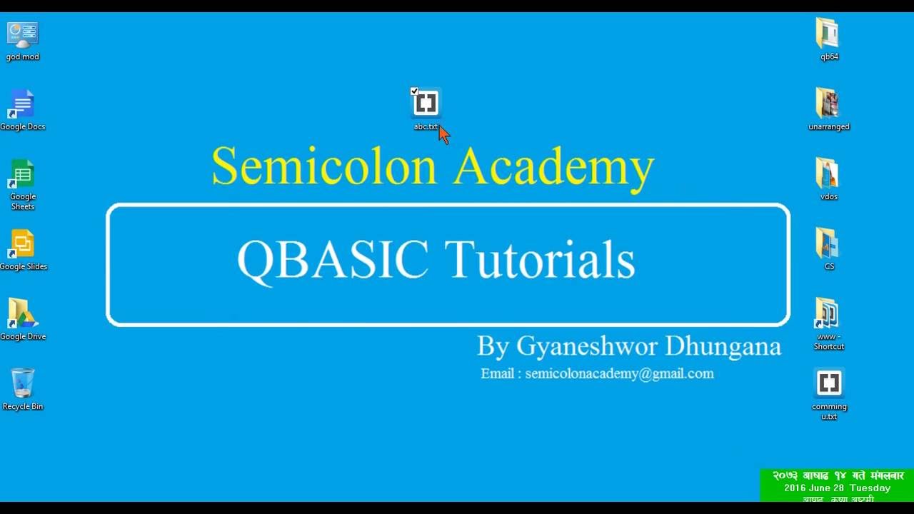 QBASIC Tutorial (File handling in QBASIC - Part 2)