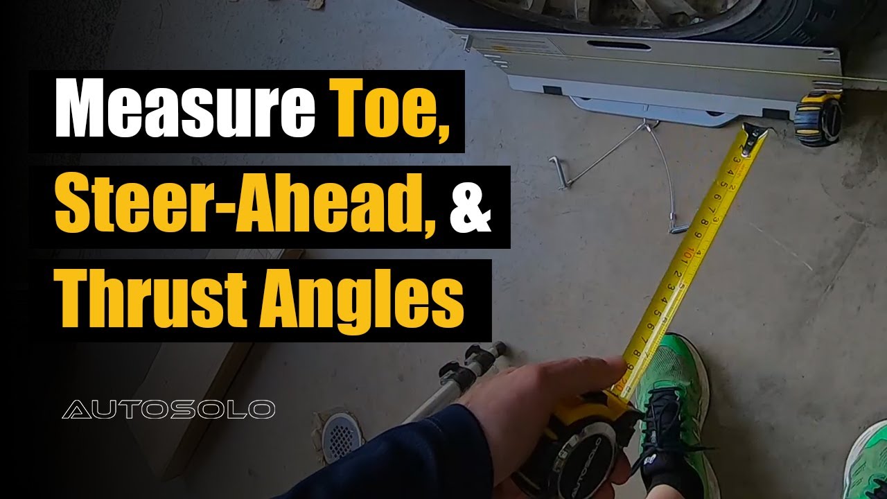 Measure Vehicle Toe, Steer Ahead, and Thrust Angle with Toe Plates