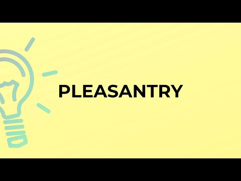 What is the meaning of the word PLEASANTRY?