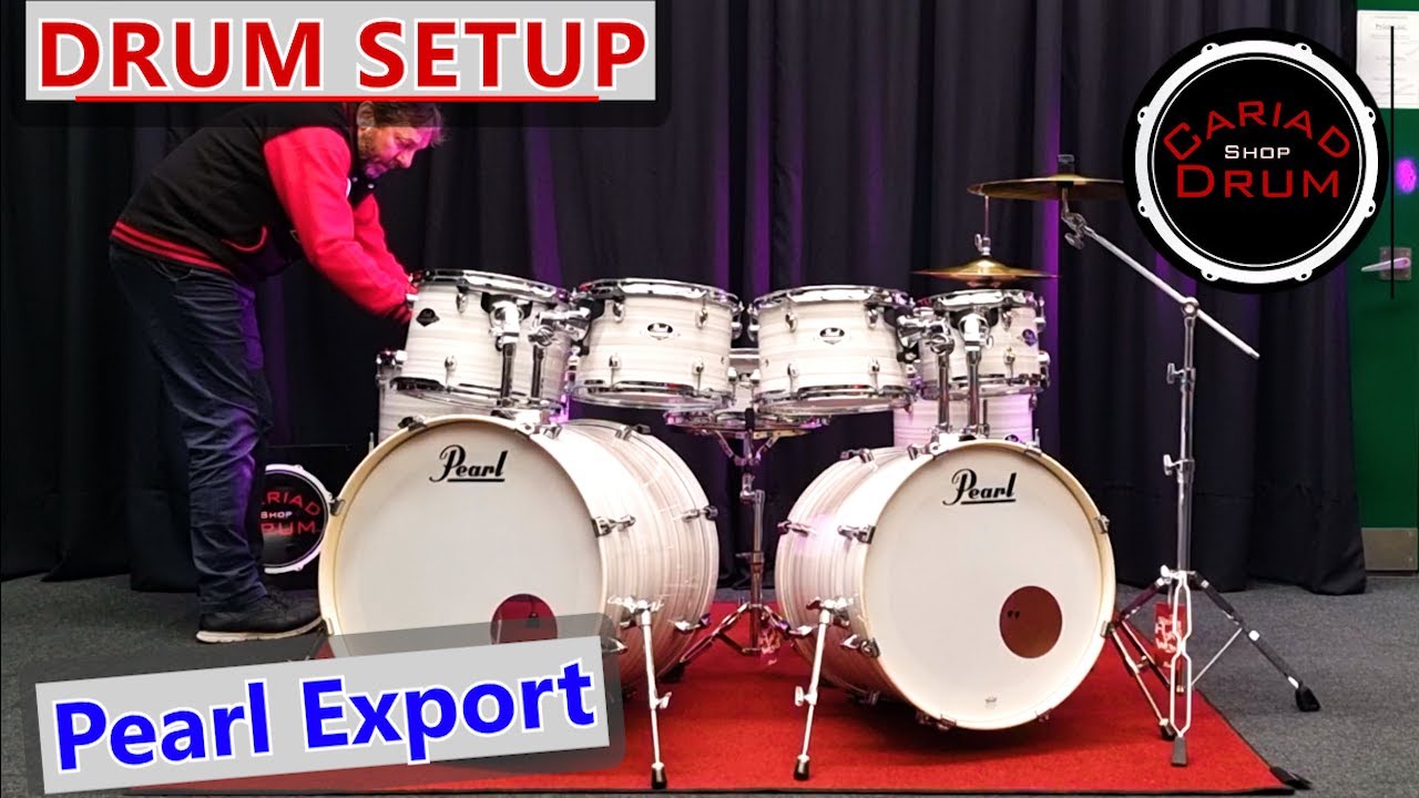 Drum kit set-up - Pearl Export ''The Beast''