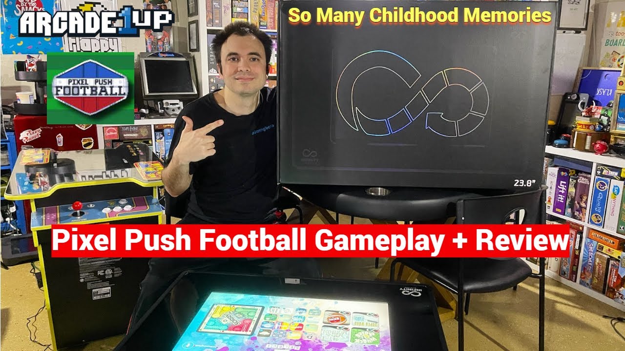 Pixel Push Football Gameplay + Review on The Infinity Game Table Arcade1Up - In Time For Superbowl