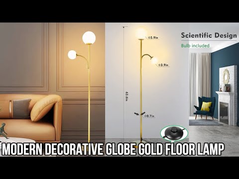 Modern Decorative Globe Gold Floor Lamp Upgrade