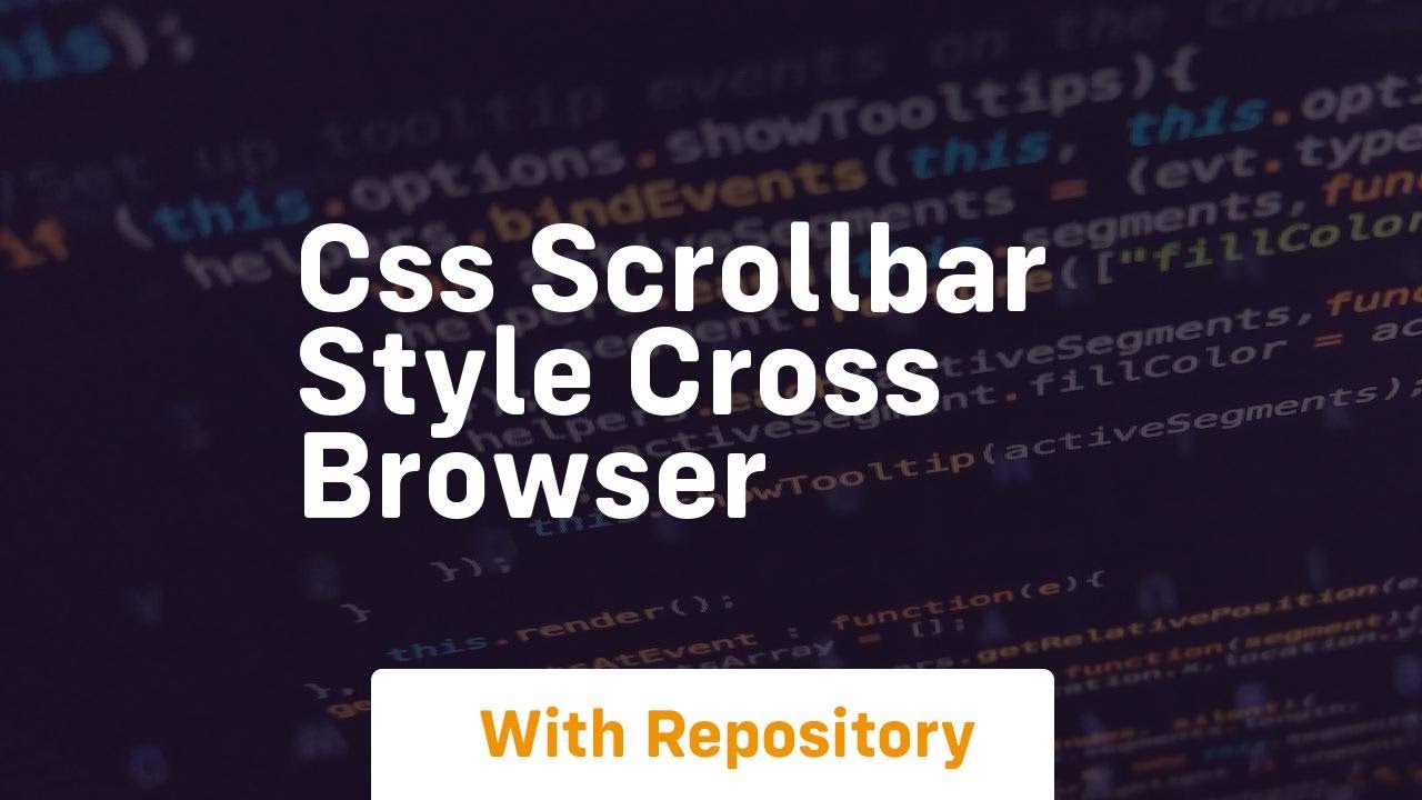 css scrollbar style cross browser