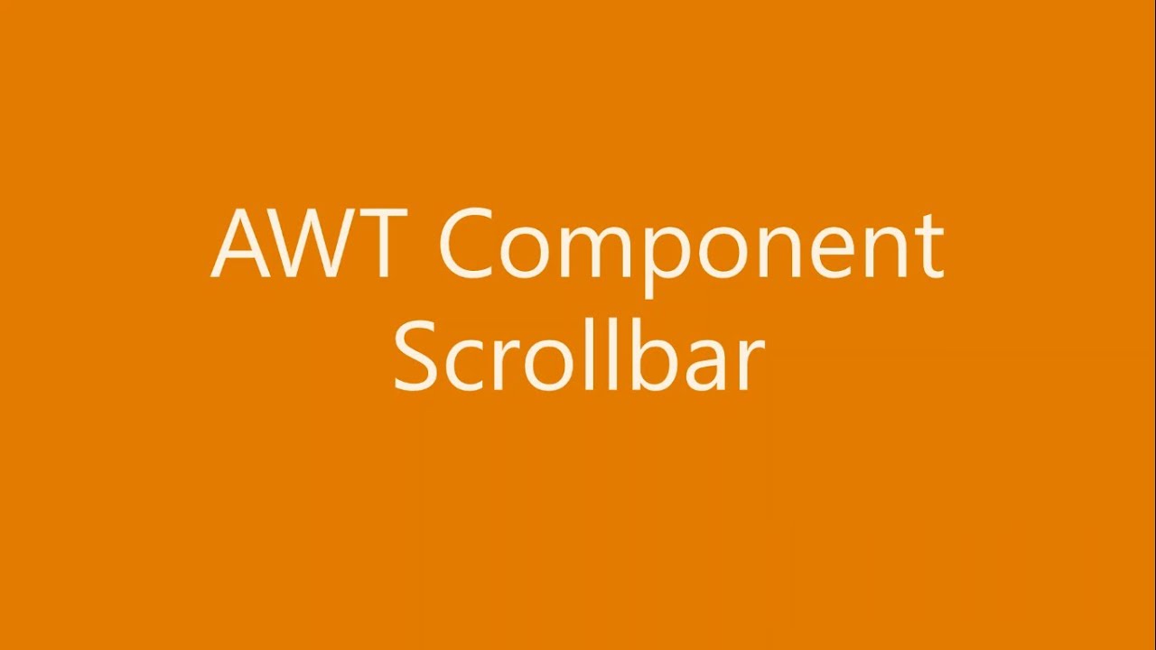 AWT Component Scrollbar