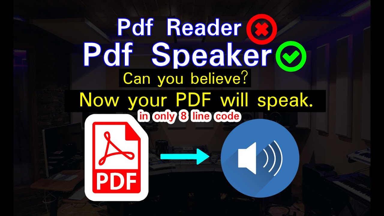 PDF Speaker using Python | Only 8 line code