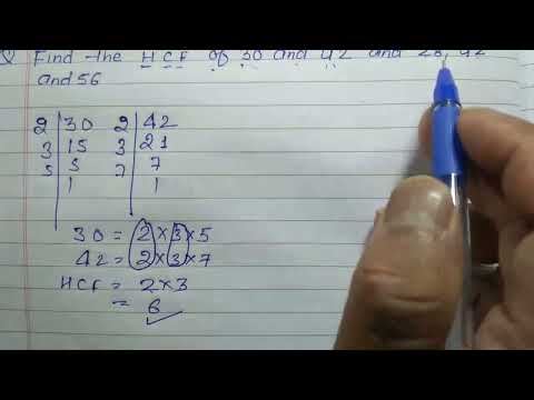 Find the HCF of 50 and 42 and 28, 42 and 56