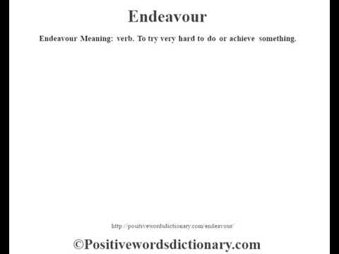 Endeavour definition | Endeavour meaning