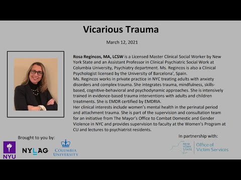 Vicarious Trauma Virtual Training held on March 12, 2021