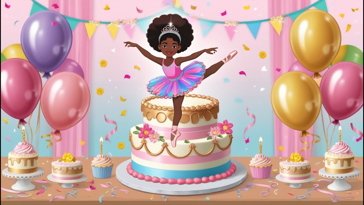 💃 Pink Ballerina Cake for Baby’s Birthday | Countdown Timer & Happy Birthday Song 🎶👶