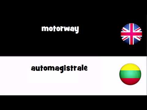 TRANSLATE IN 20 LANGUAGES = motorway