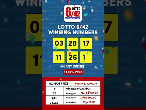 🇵ðŸ‡6/42 Result November 11, 2023🇵ðŸ‡