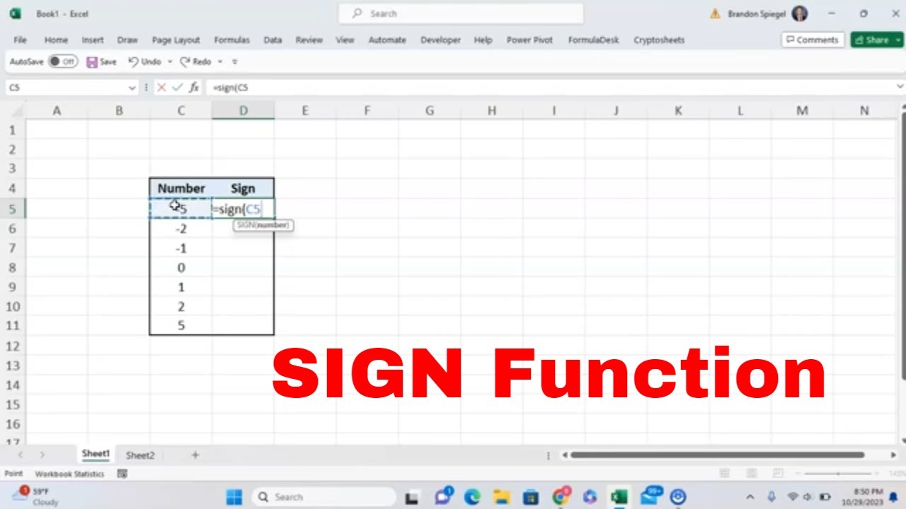 How to Use the SIGN Function in Microsoft Excel, with Some Practical Use Cases #msexcel #howto