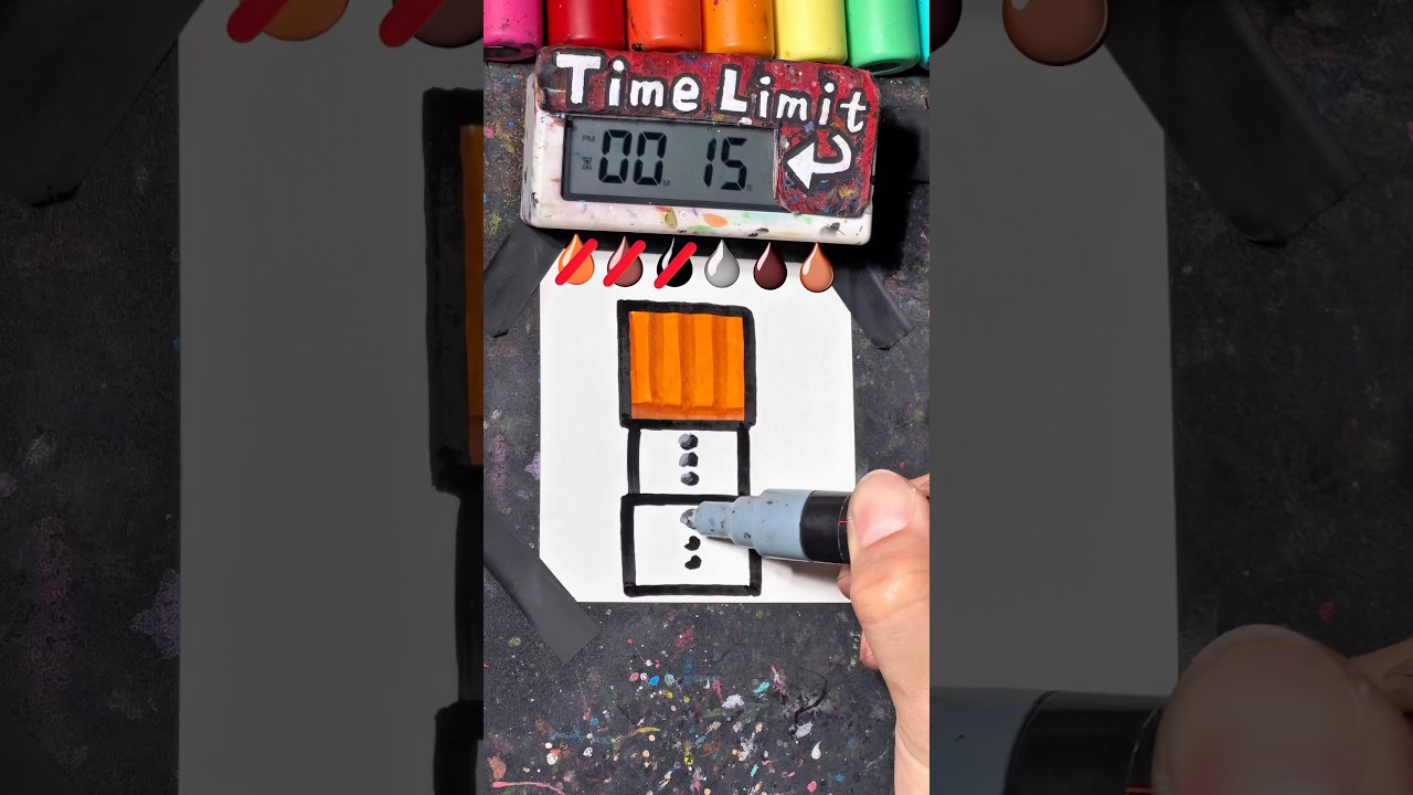 Drawing SnowGolem in 40Sec(Minecraft)