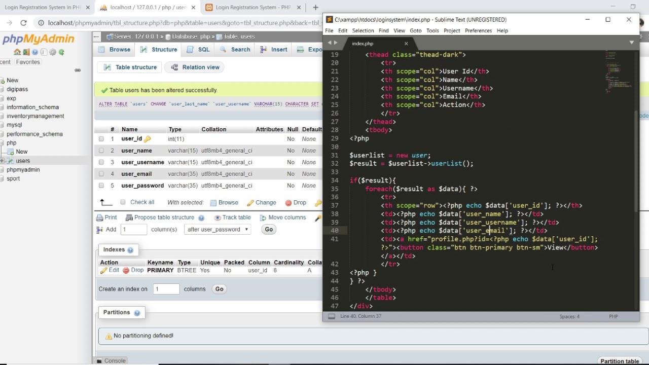 Login Registration System in PHP with source code | Source Code & Projects