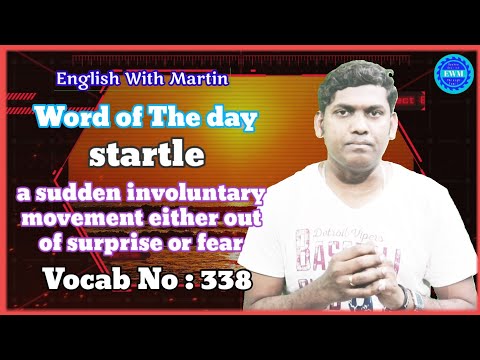 startle tamil meaning | pronunciation & a sentence | vocabulary | English with Martin | EWM #338