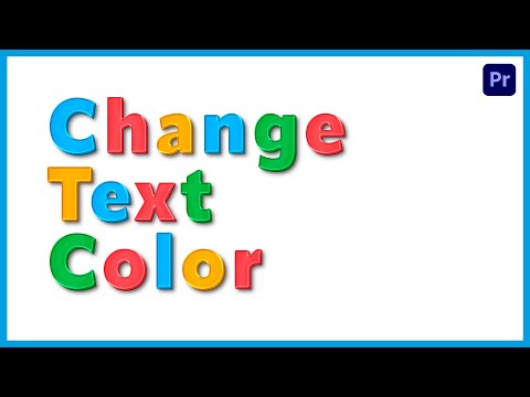 Change text color in Adobe Premiere Pro