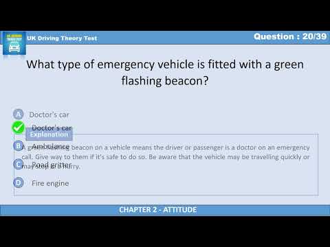 What Type of Emergency Vehicle Has a Green Flashing Beacon? | UK Driving Theory Test